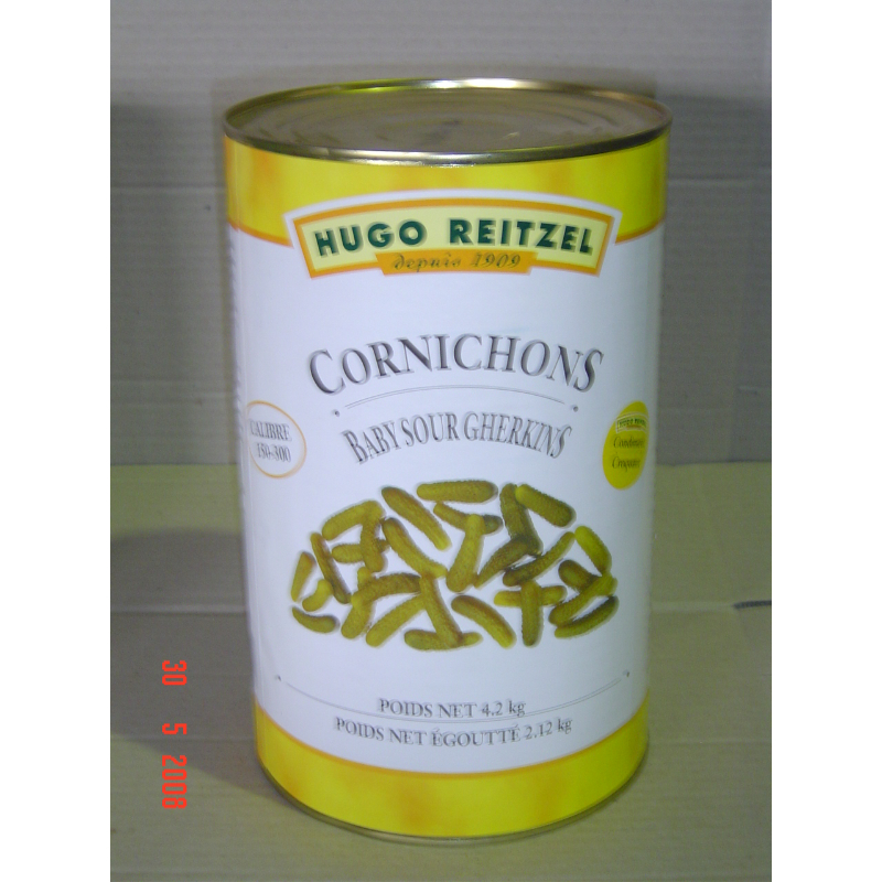 Hugo Reitzel Cornichons – Tin – 4.2kg – Exclusive Food Houses
